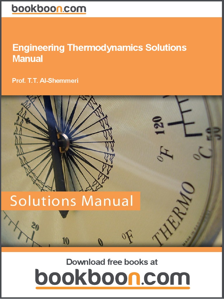 Engineering Thermodynamics Solutions Manual | PDF | Enthalpy | Steam