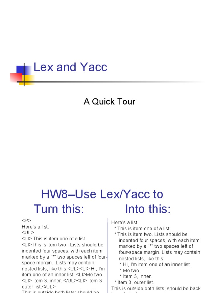 Lex and Yacc | PDF | Parsing | Metalogic Lex and Yacc | PDF | Parsing | Metalogic