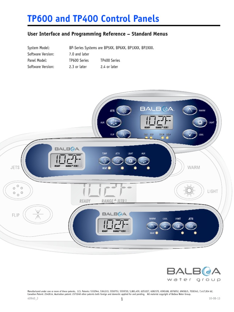 User Guide Tp600 and Tp400 Standard Menus | PDF | Hvac | Menu (Computing)