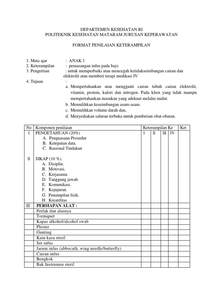 Pemasangan Infus Bayi: Panduan Lengkap | PDF | Kesehatan Holistik