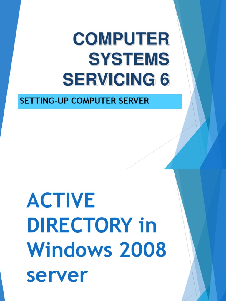 Computer Systems Servicing 6: Setting-Up Computer Server | PDF | Active ...