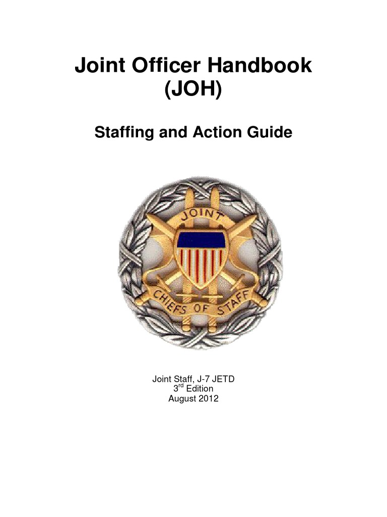 Joint Staff Officer Handbook 2012 | PDF | Staff (Military) | Competence ...