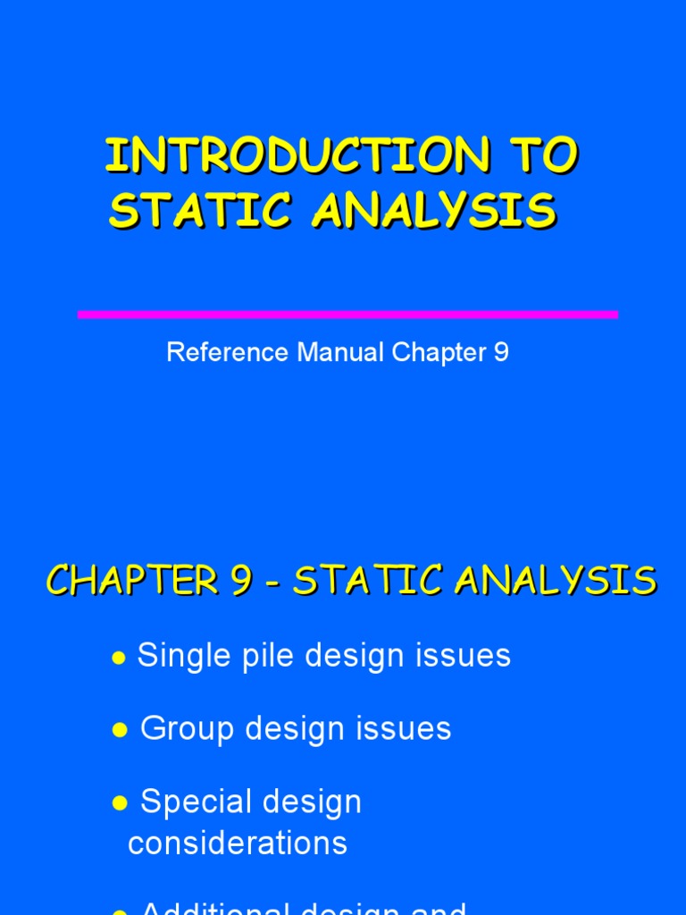Caliendo09 Static Analysis | PDF | Deep Foundation | Strength Of Materials