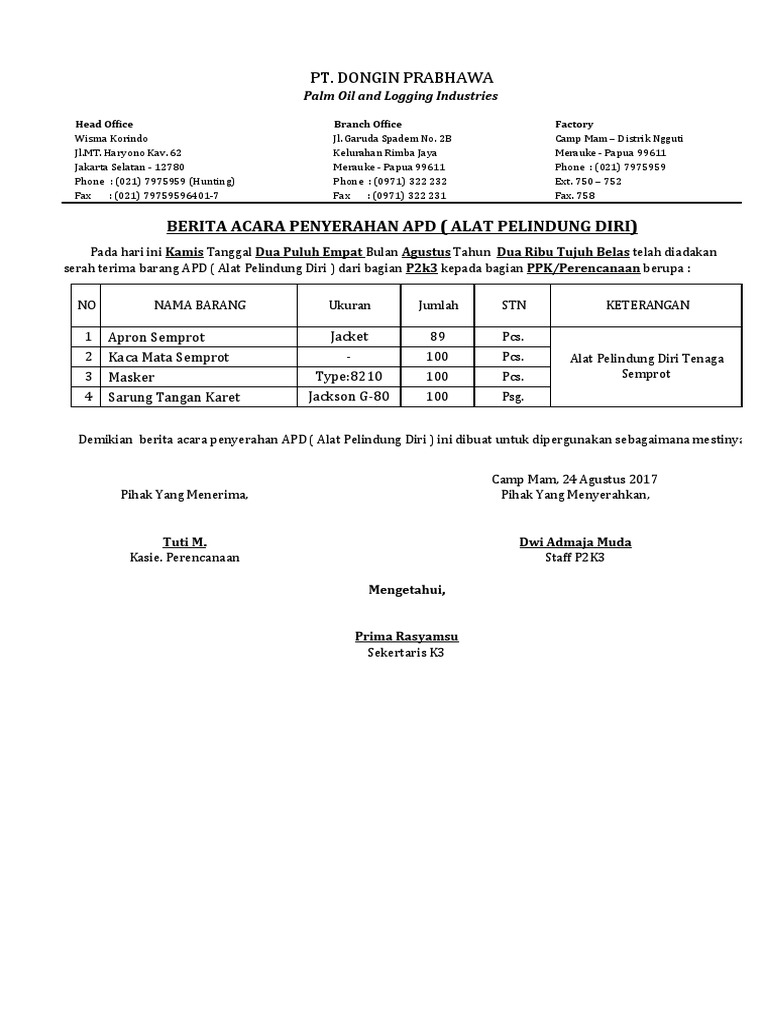 Bap Apd Tenaga Semprot | PDF