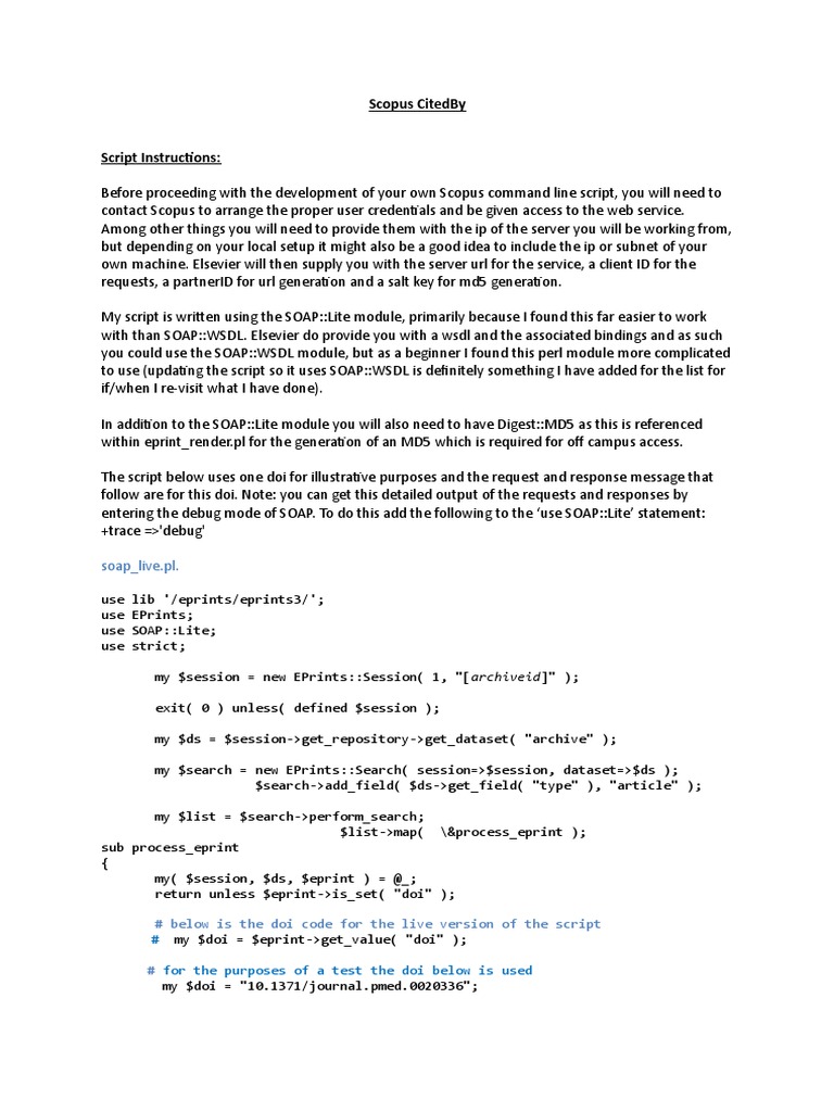 Scopus Instructions | PDF | Soap | Hypertext Transfer Protocol