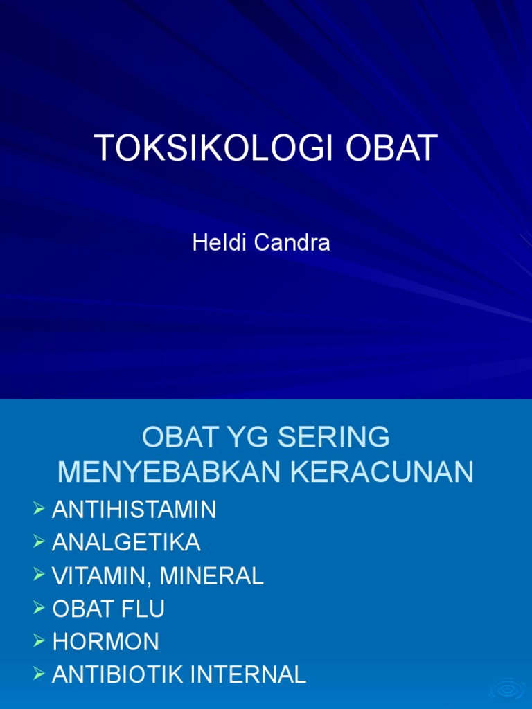 Toksikologi Obat | PDF