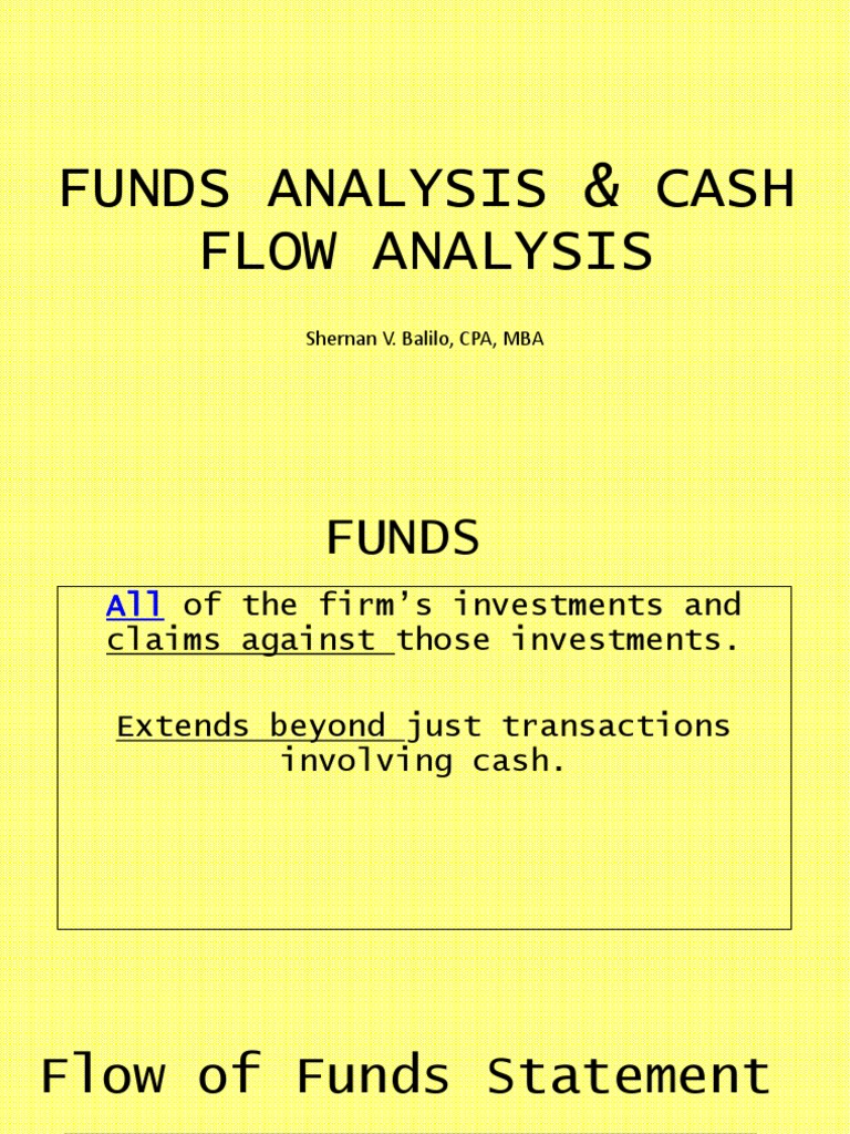 Fund Cash Flow Analysis and Financial Planning | PDF | Cash Flow ...