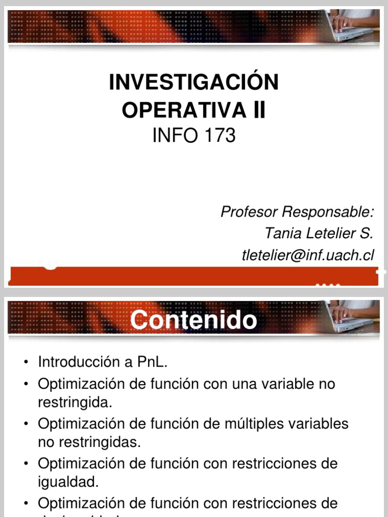 Programacion No Lineal A | PDF | Optimización Matemática | Máximos y ...