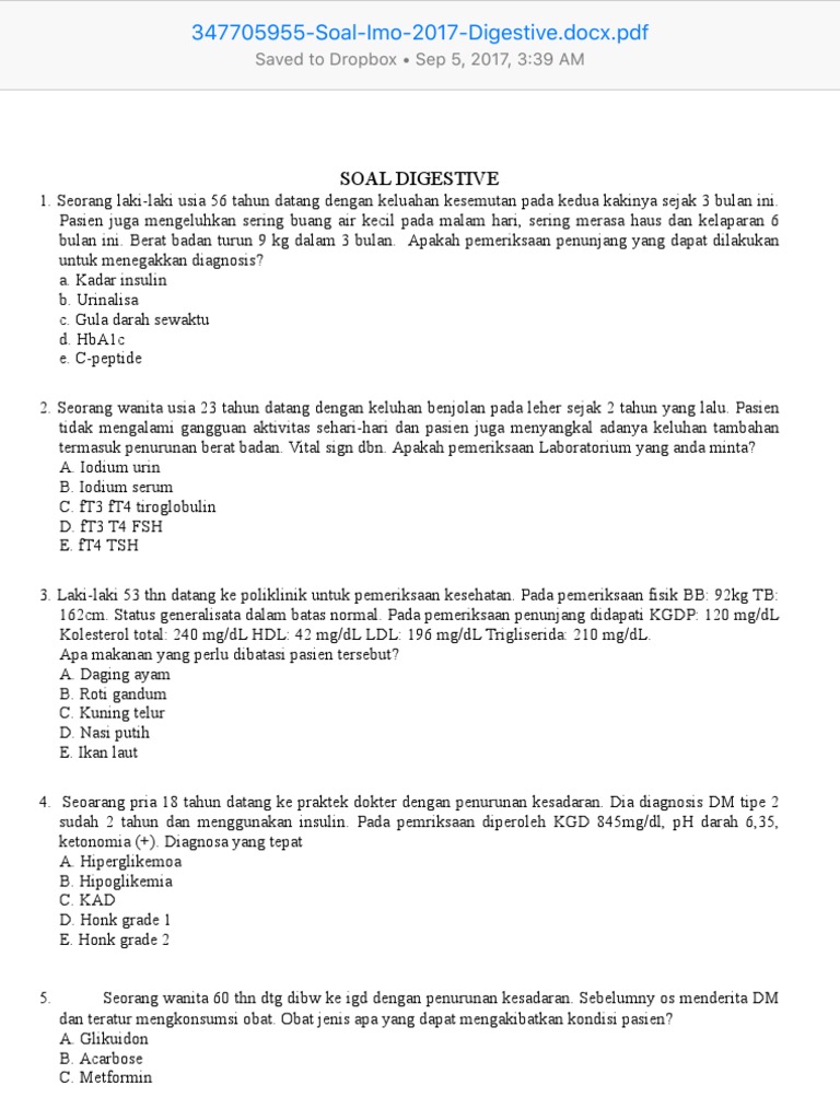 Soal Imo 2017 Digestive | PDF