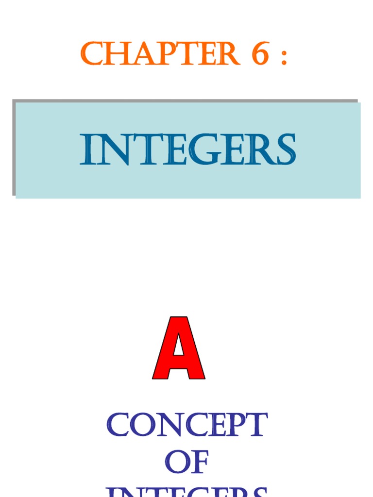 Chapter 6 Integers | PDF | Integer | Discrete Mathematics