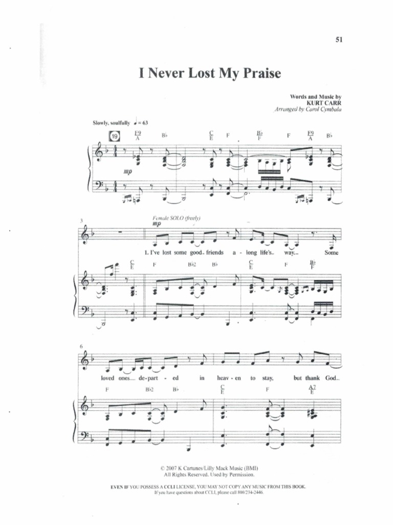 I Never Lost My Praise | PDF