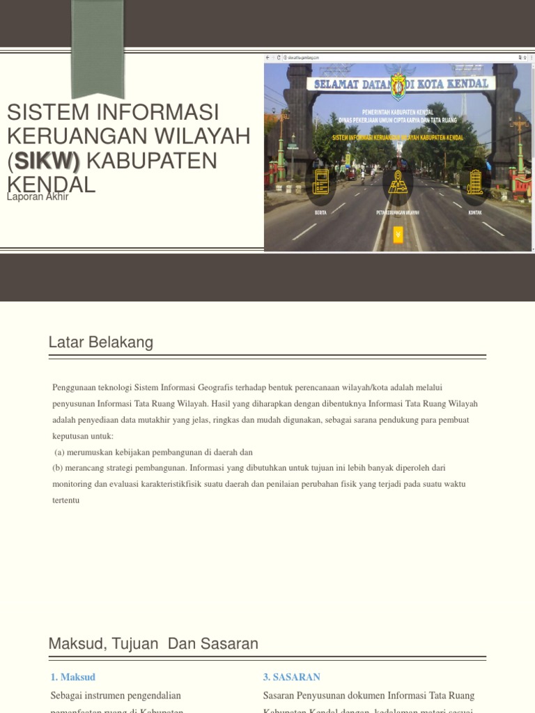 Sistem Informasi Keruangan Wilayah (Sikw) Kabupaten | PDF