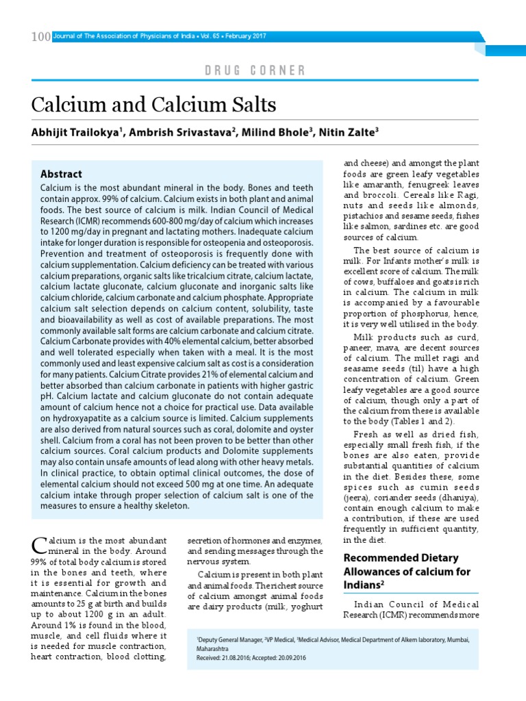 24 DC Calcium and Calcium Salts | PDF | Calcium | Magnesium