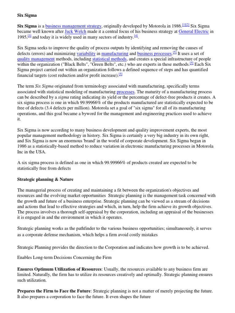 Business Management Strategy Jack Welch General Electric | PDF ...