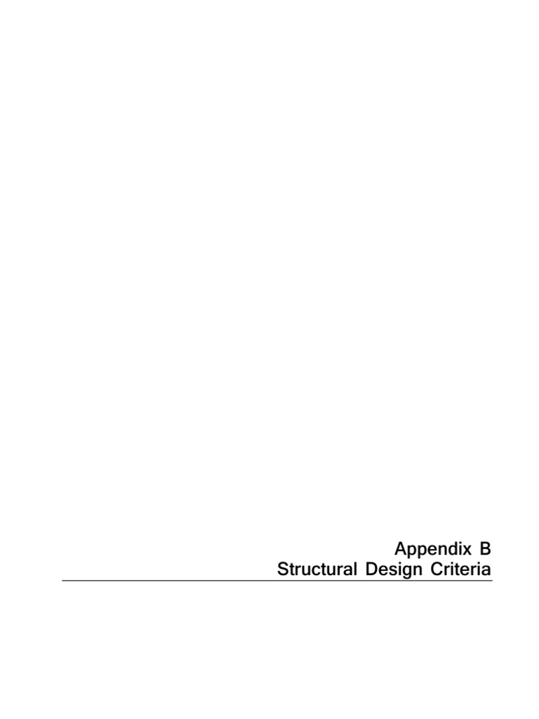Appendix B Structural Design Criteria | PDF | Concrete | Earthquakes
