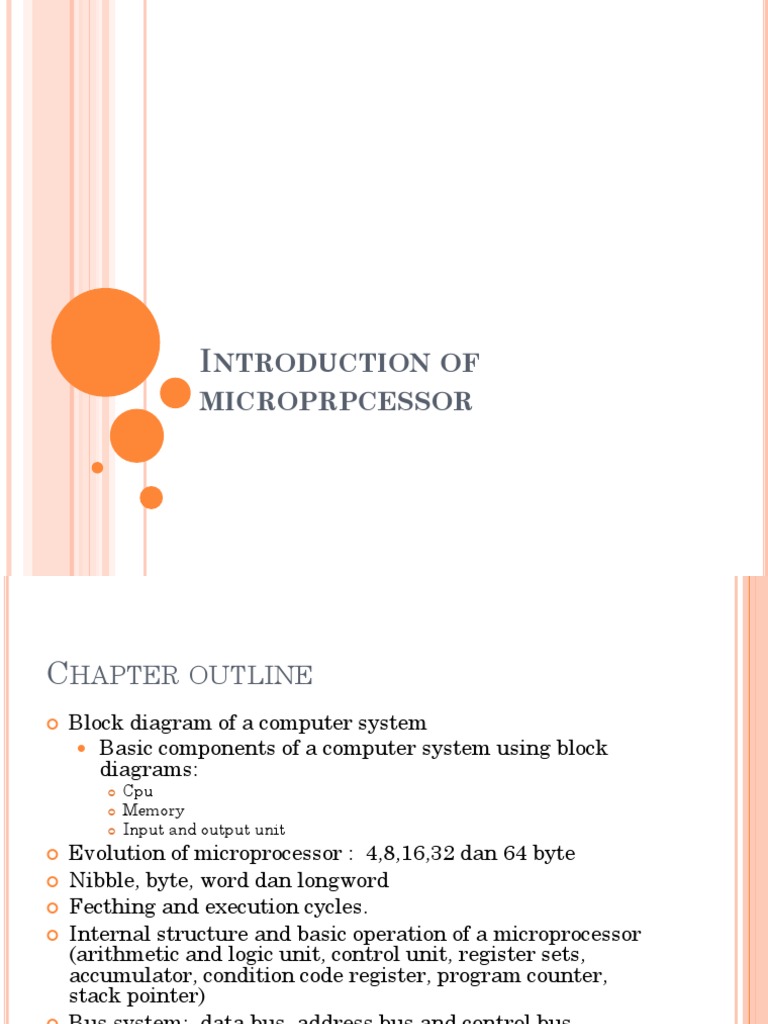 Introduction of Microprocessor | PDF | Central Processing Unit | Input/Output