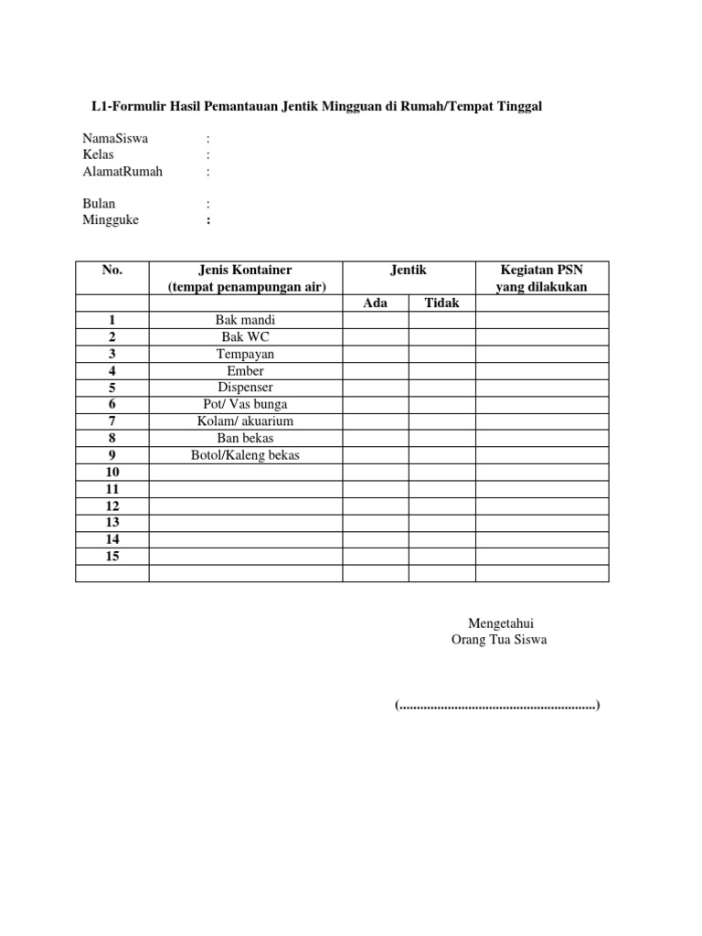 Laporan Jumantik | PDF