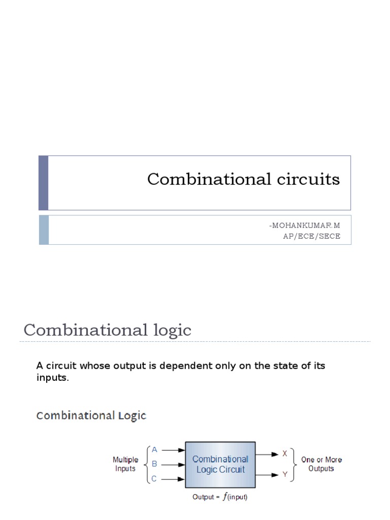 Combinational Circuit Design Guide | PDF | Electronic Design | Arithmetic