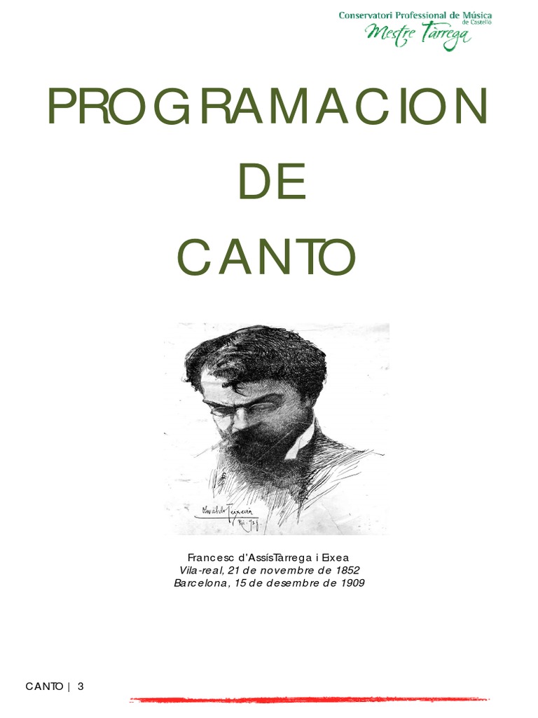 Canto Pdf Pdf Plan De Estudios Maestros