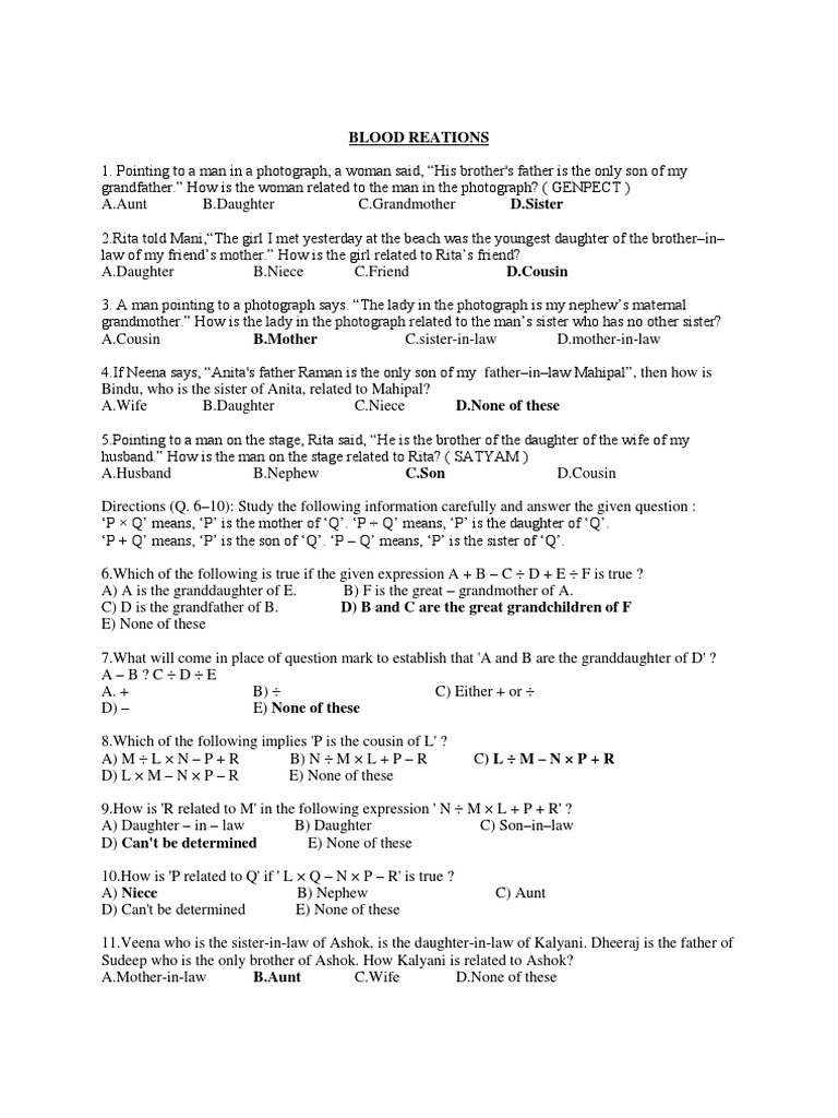 Blood Relations | PDF