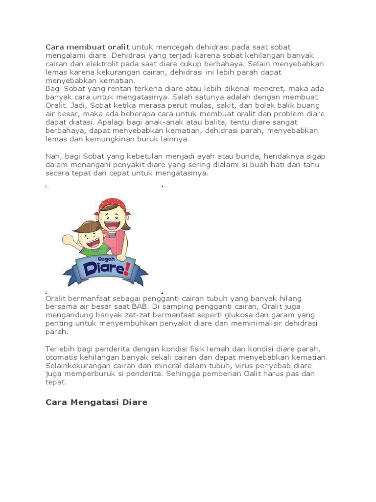 Cara Membuat Oralit | PDF