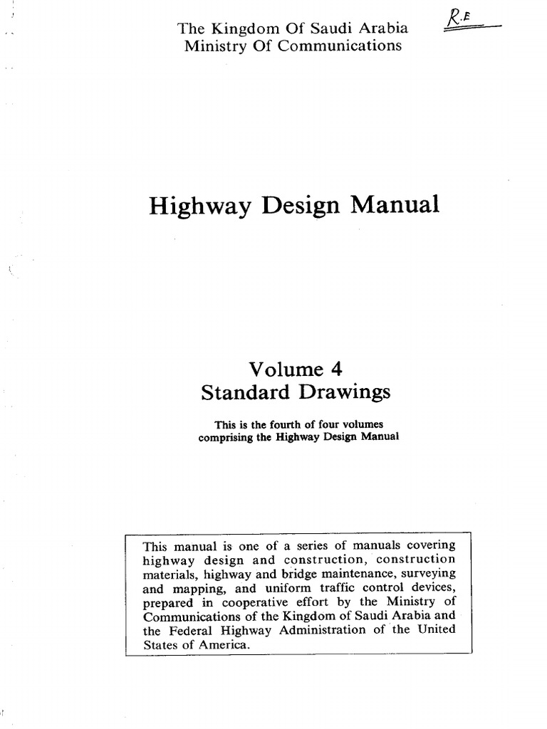 Highway Design Manua Vol. 4 Standard Drawings | PDF