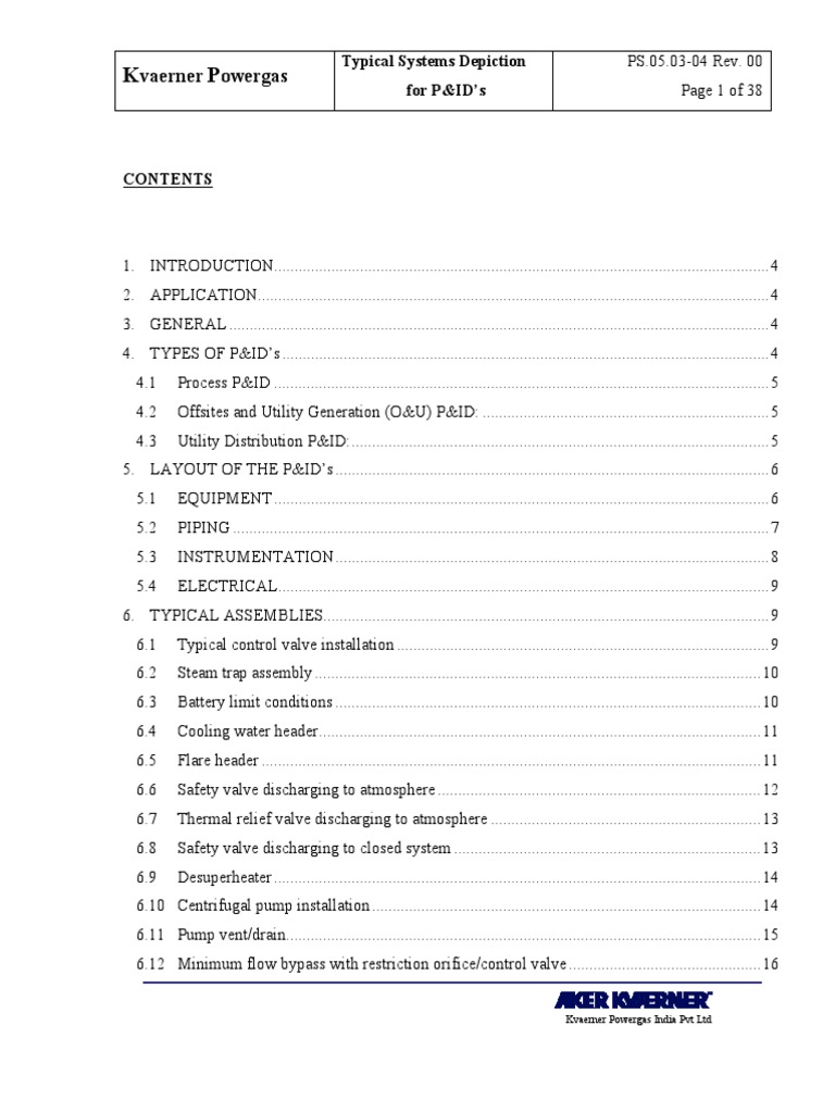 Typical Systems Depiction For PIDs | PDF | Pump | Valve