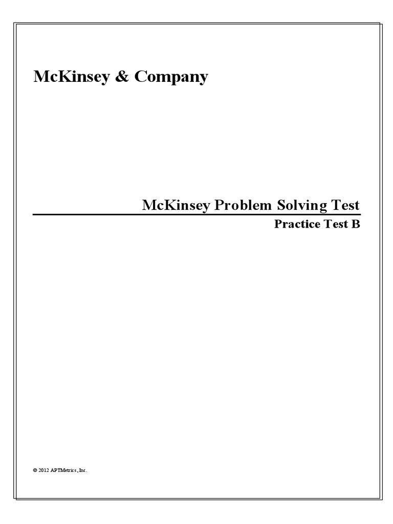 Practice Test B MCK Problem Solving Test | PDF | Purchasing Power ...