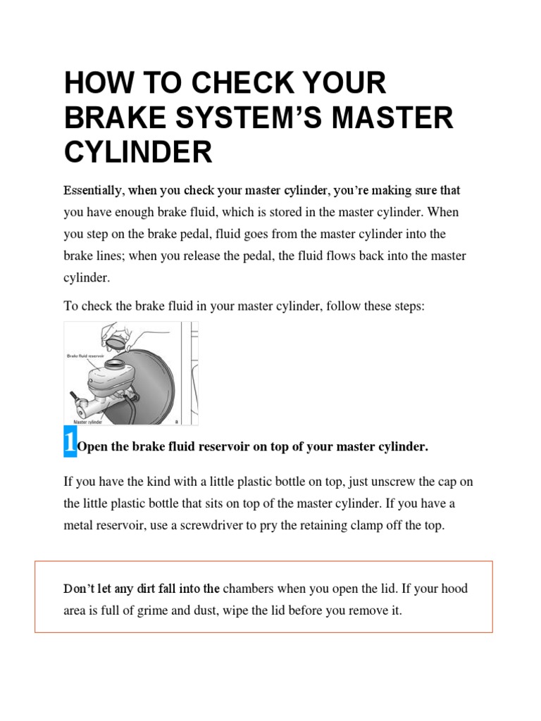 How To Check Your Brake System | PDF | Brake | Bearing (Mechanical)