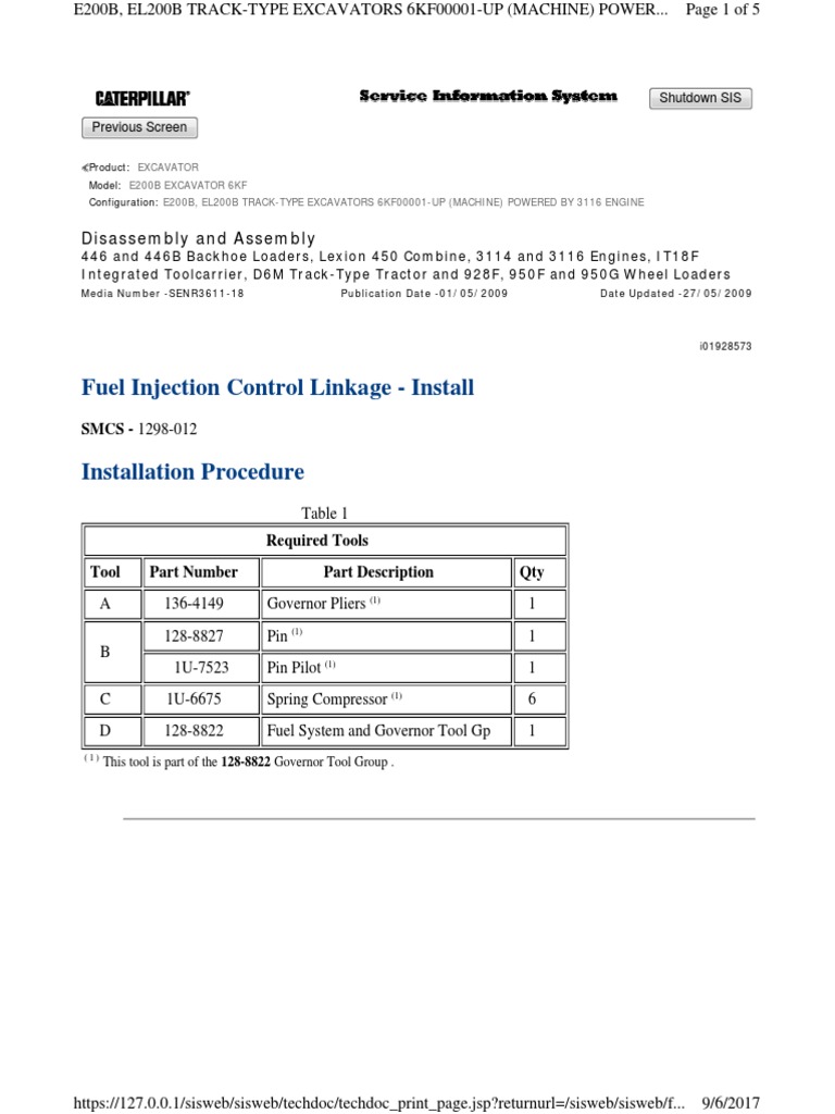 Fuel Injection Control Linkage - Install | PDF | Fuel Injection | Machines