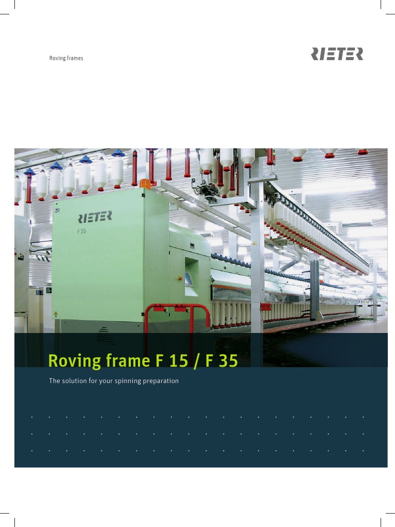 The Roving Frame Solution for Optimum Yarn Quality | PDF | Automation ...