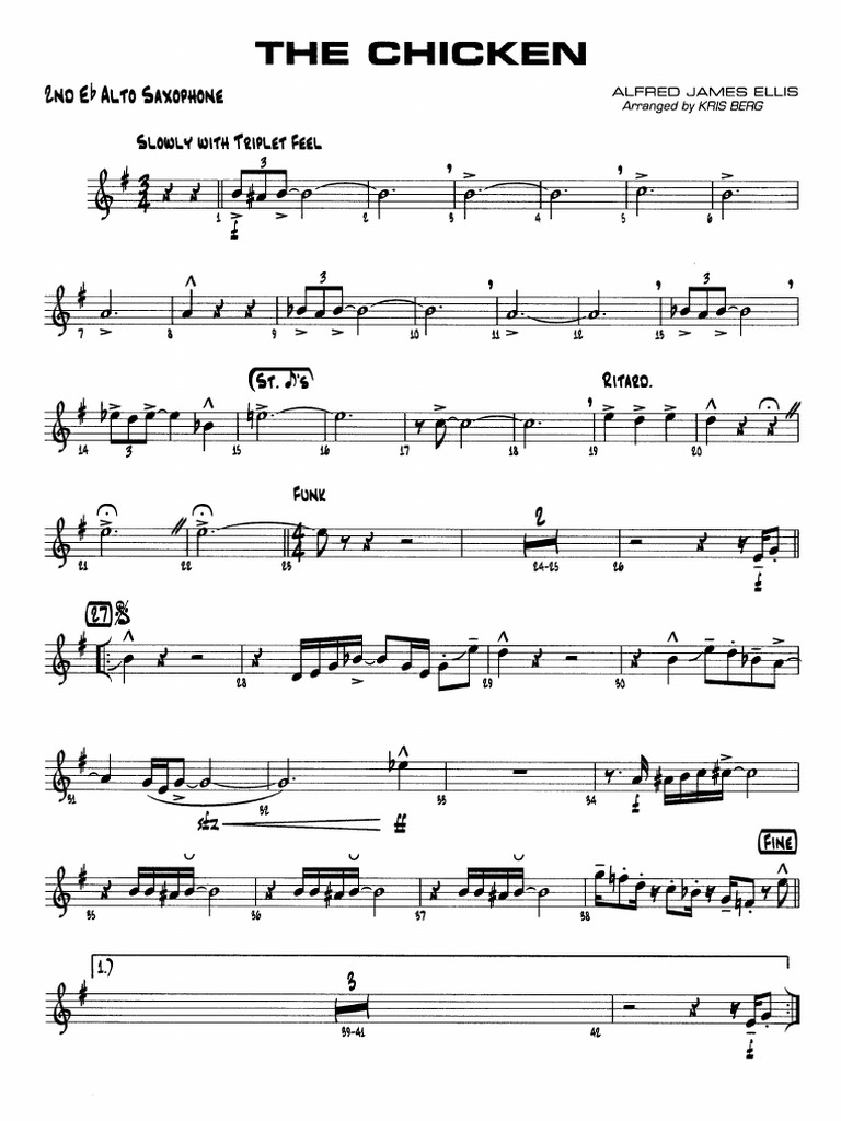 The Chicken - 02 - Alto Sax in Eb 2 | PDF