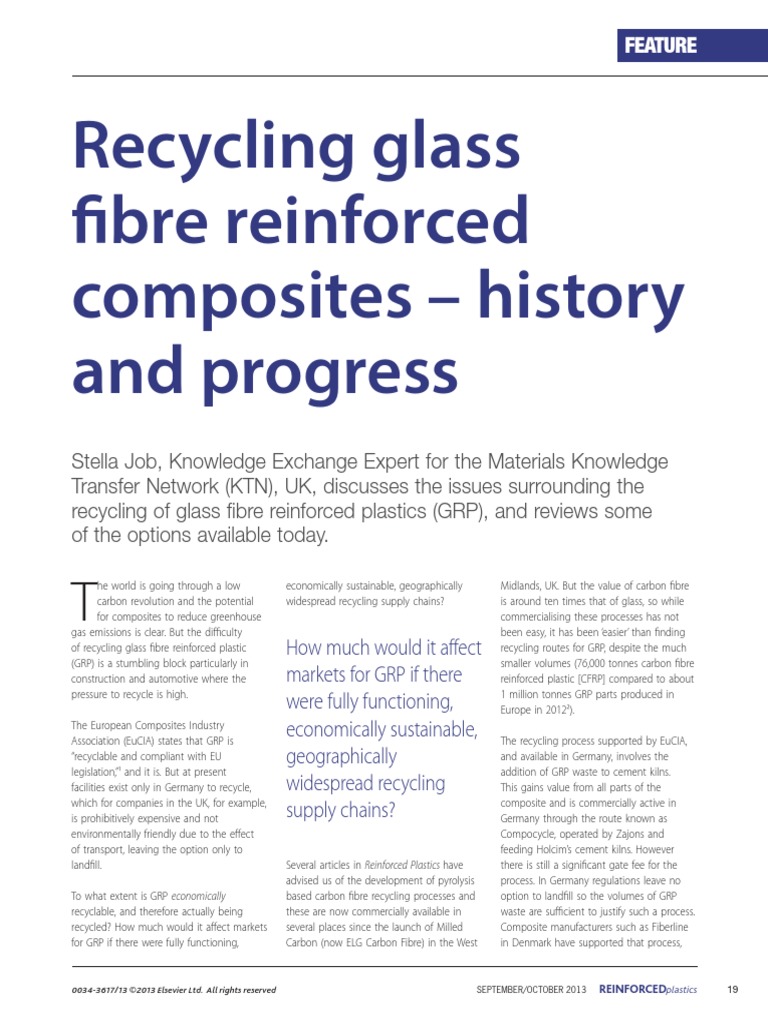 2013 - Recycling Glass Fibre Reinforced Composites - History and ...
