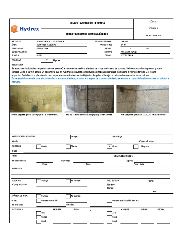 Modelo de Rfi-Estr-07 | PDF | Informática y tecnología de la ...