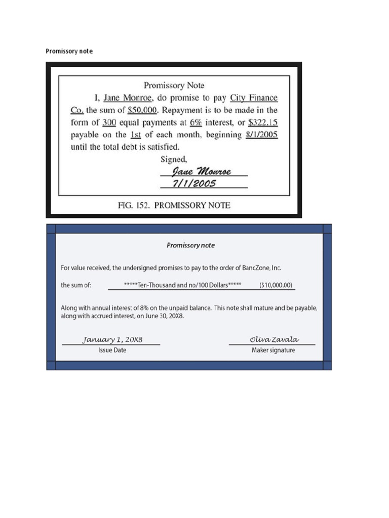 Promissory Note and Bill of Exchange | PDF