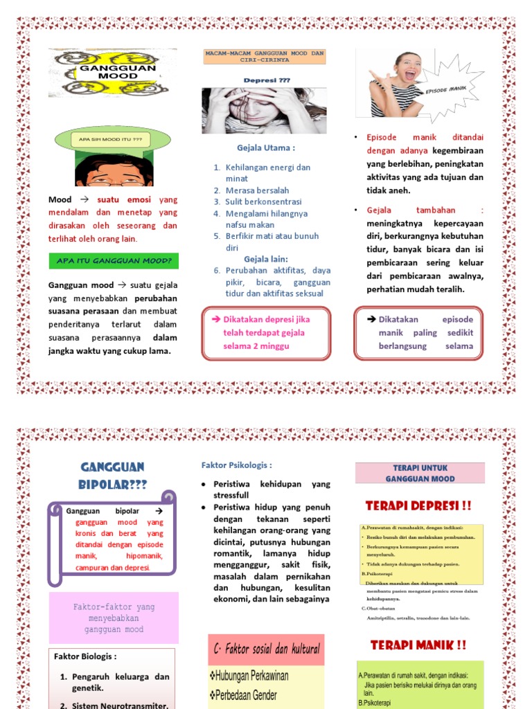 Leaflet Gangguan Mood | PDF | Pengembangan Diri