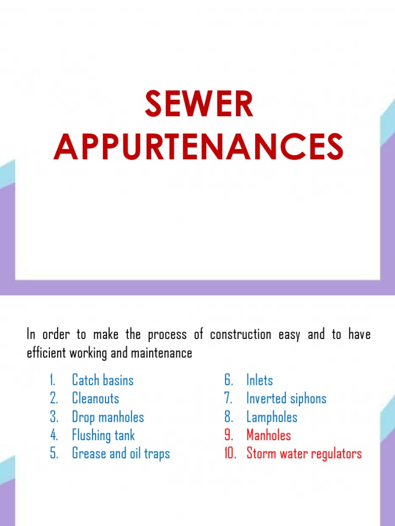Unit 3B Sewer Appurtenances | Download Free PDF | Sanitary Sewer ...