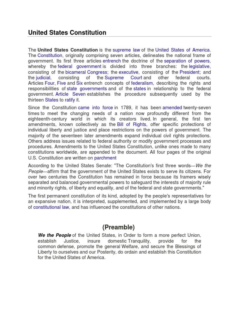 United States Constitution | PDF | United States Constitution | U.S. State
