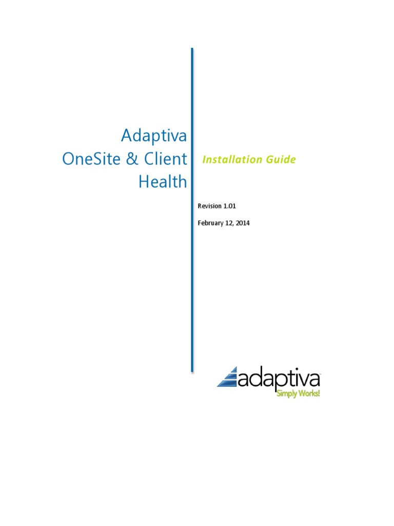 Adaptiva Installation Guide | PDF | Active Directory | Installation (Computer Programs)