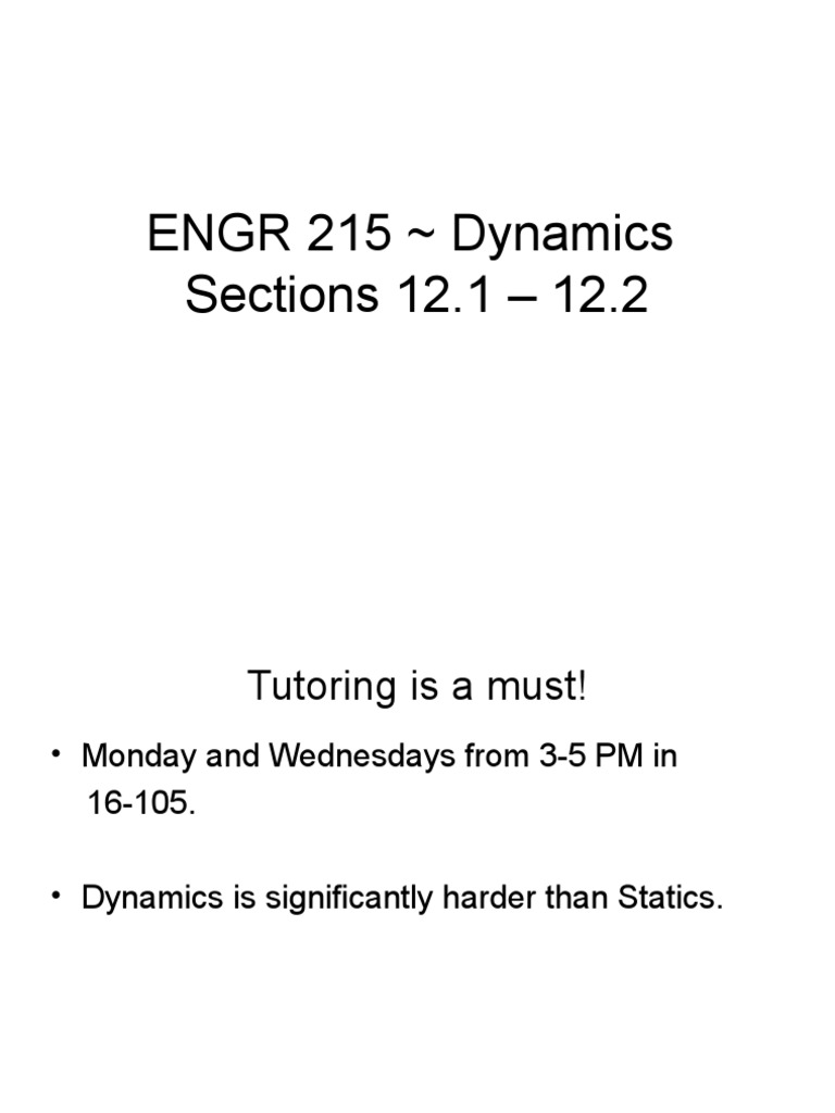 Engr215 Section 12.1 12.2 | PDF | Science & Mathematics | Technology & Engineering