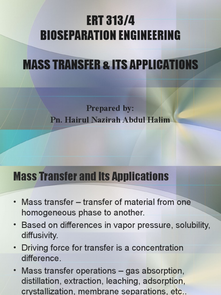 Mass Transfer Theories | Diffusion | Boundary Layer
