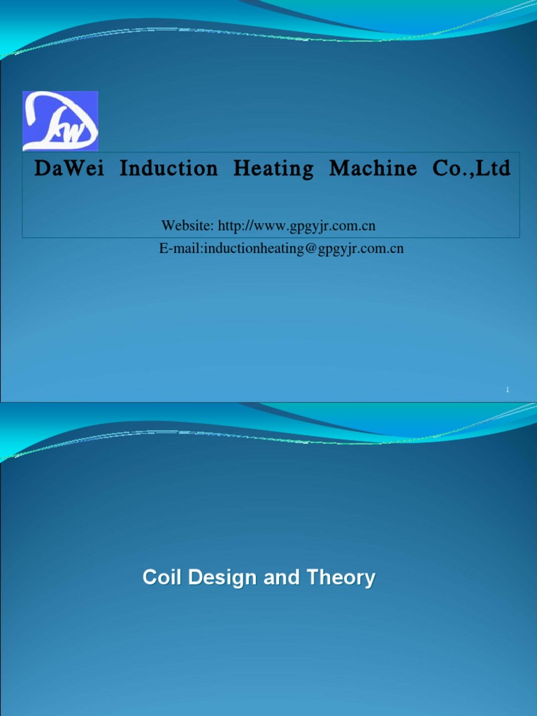 Induction Heating Coil Design Principles | PDF | Electromagnetic ...
