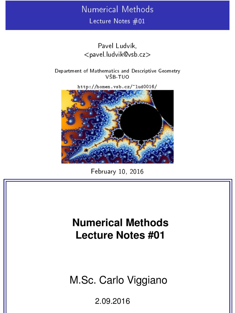 Lecture Notes 01-Introduction and Error Analysis (Print Version ...