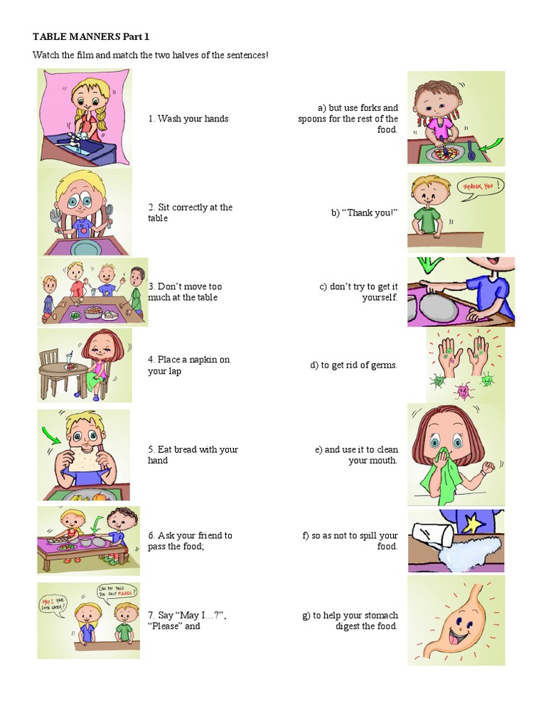 Table Manners | PDF | Foods