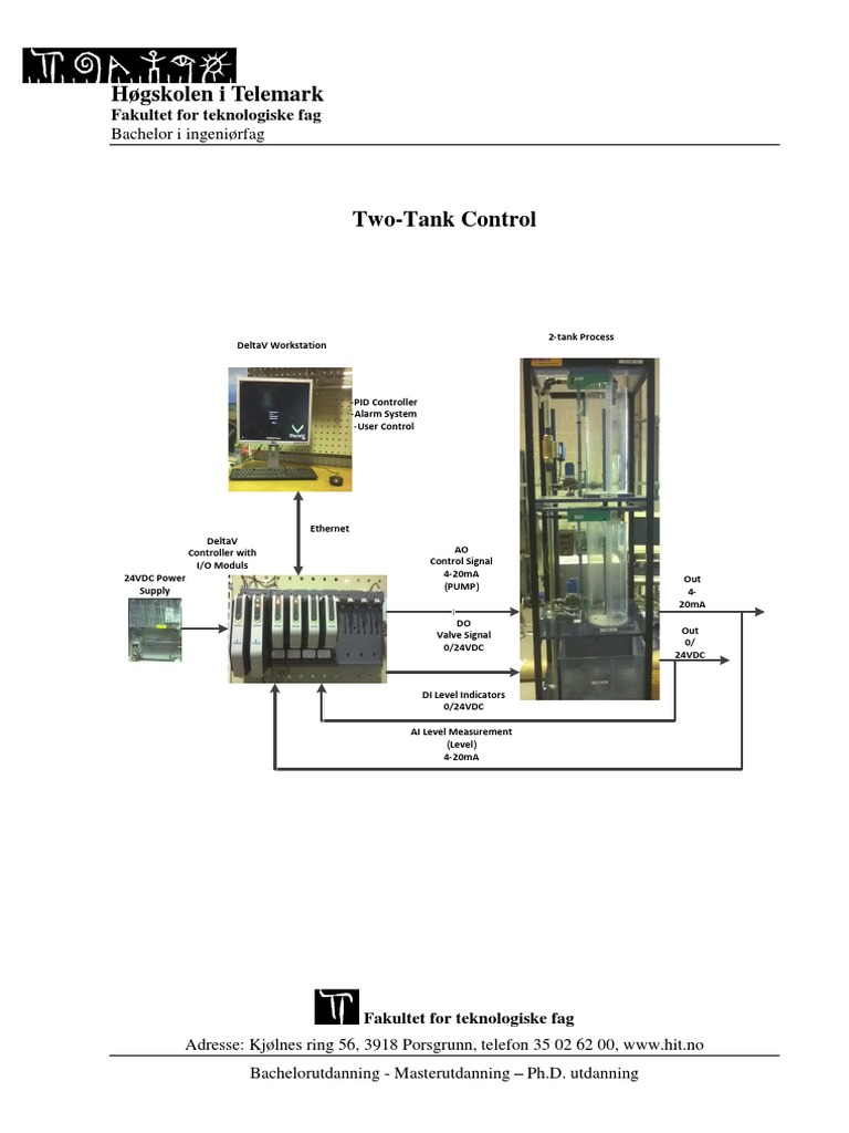 Two-Tank Level Control System Program and HMI Design in DeltaV | PDF ...