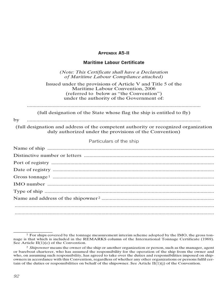 Mlc2006-Maritime Labour Certificate | PDF | Justice | Crime & Violence