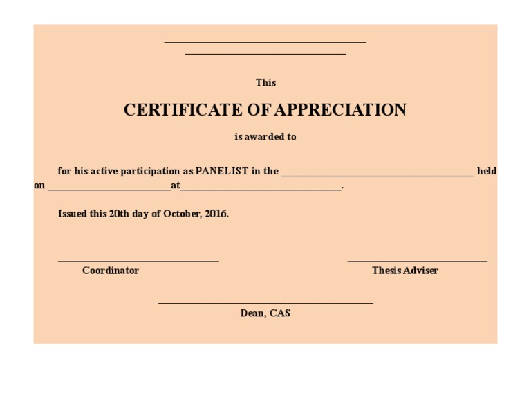 Cert of Panelists | PDF