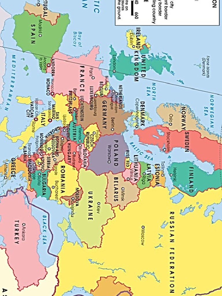 Harta Capitale Europa Color | PDF