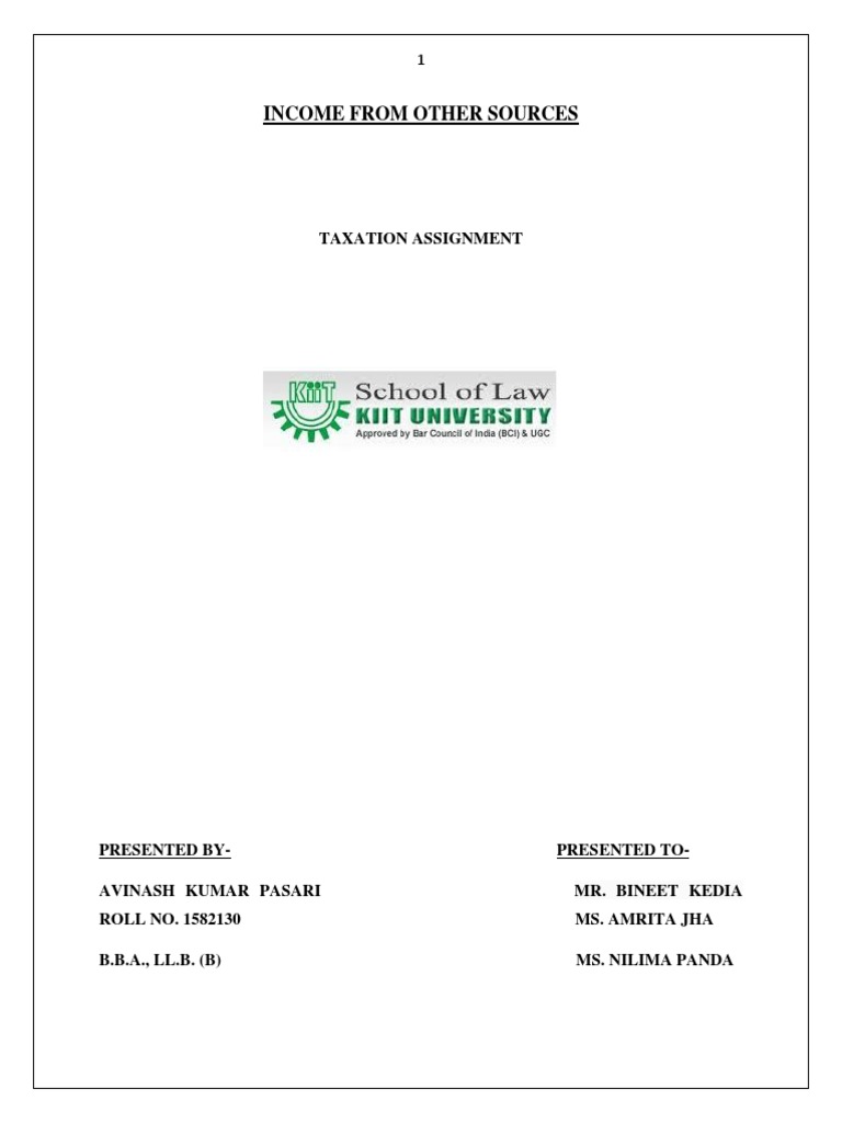 Income From Other Sources | PDF | Dividend | Expense