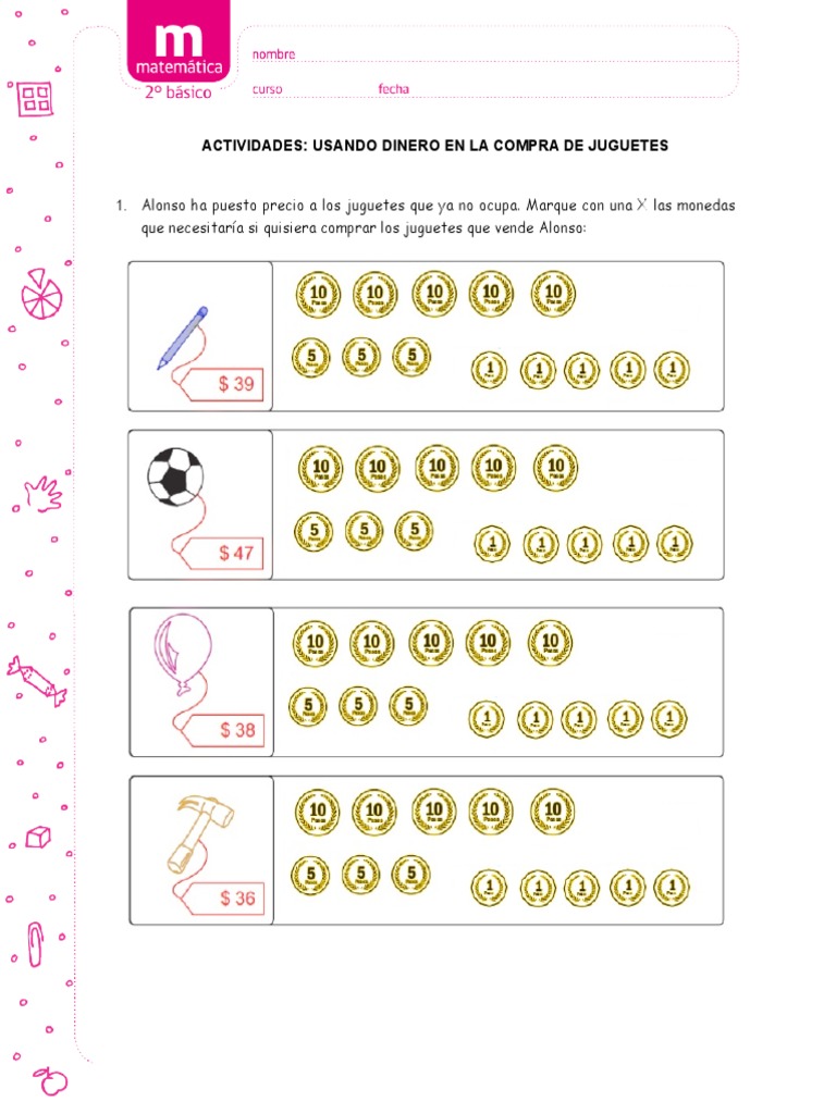 Actividades de Conteo de Monedas para Niños | PDF